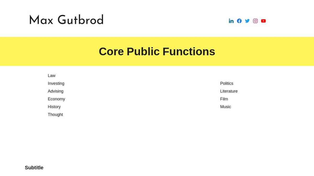 Core Public Functions